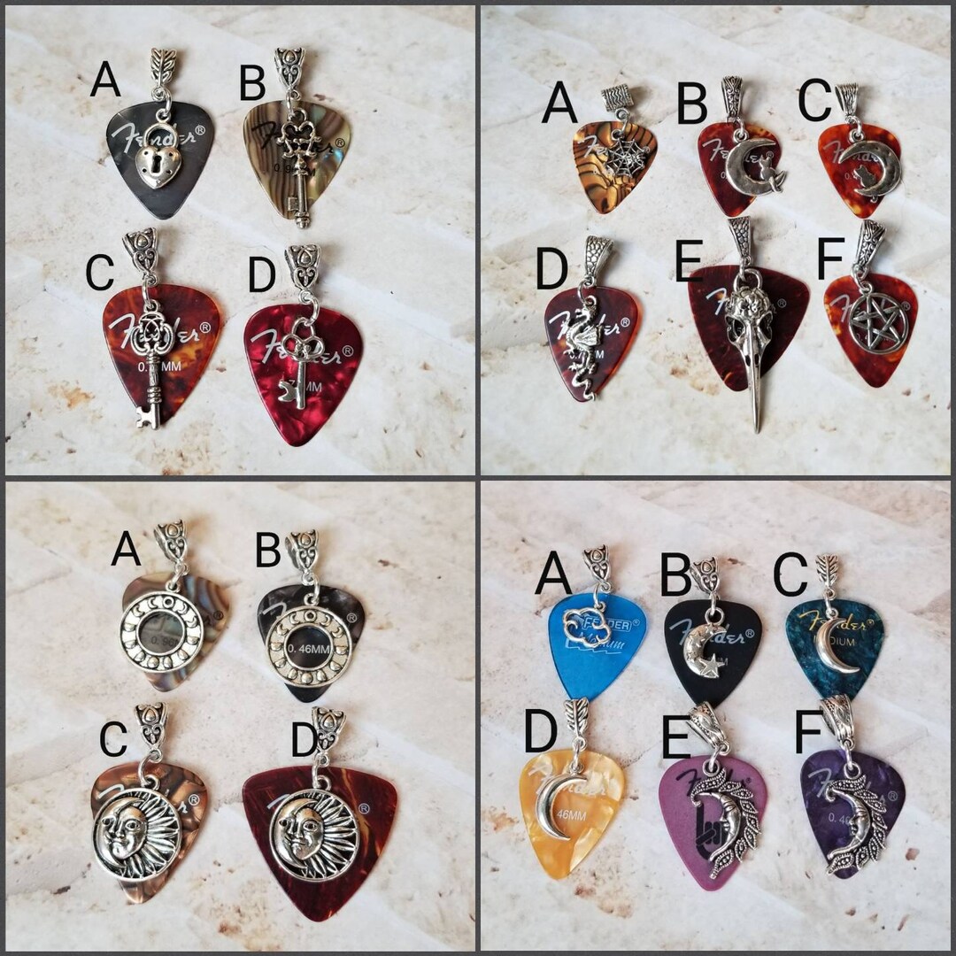 Fender Guitar Pick Necklace Fender Guitar Pick Pendant - Etsy