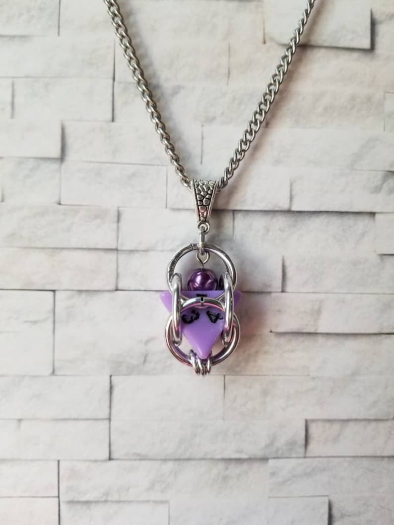 Captive Dice Jewelry, Captured D4 Necklace, Dice Jail Necklace, Dnd ...