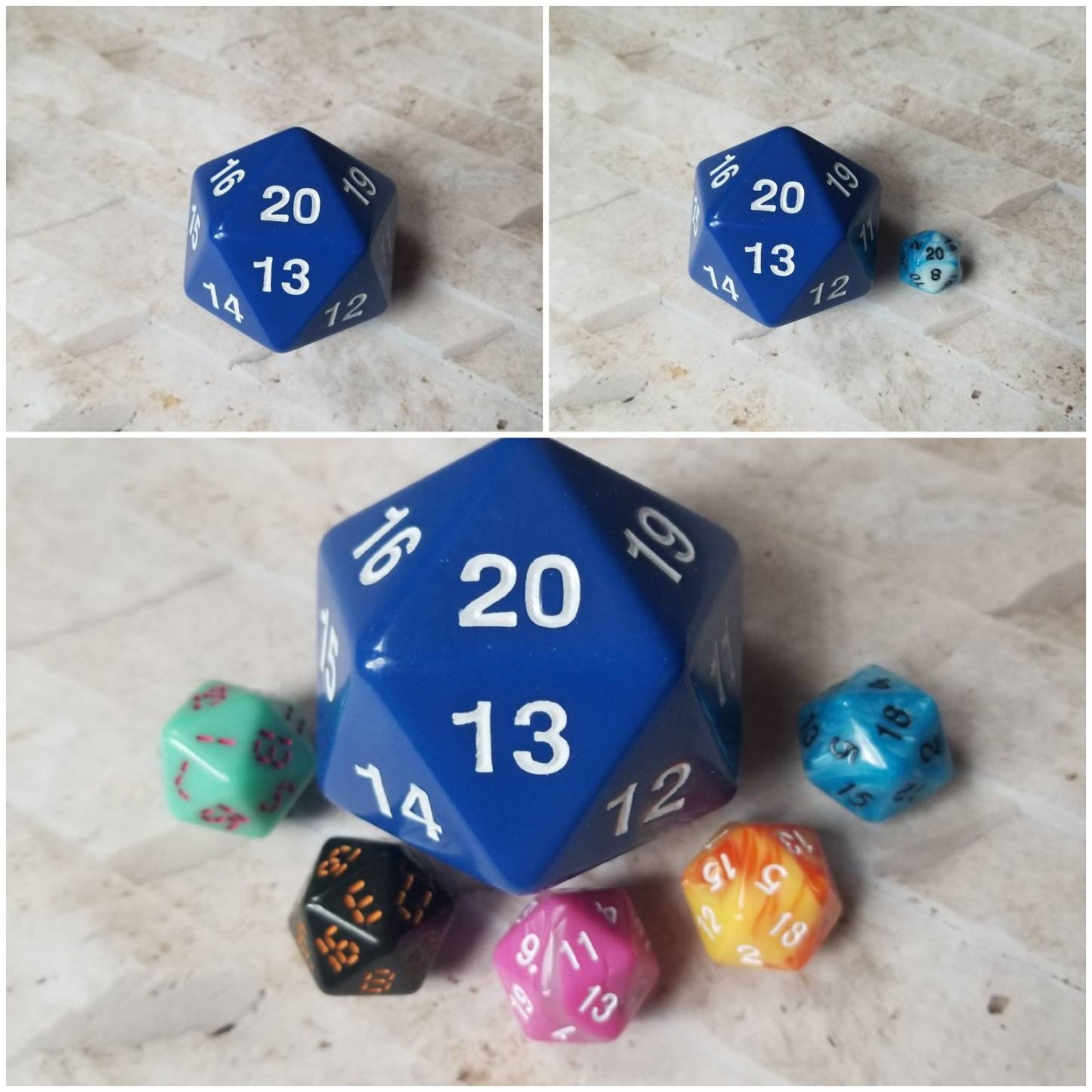 Super Mega Jumbo 55mm D20 Blue D20 Oversized D20 Extra - Etsy