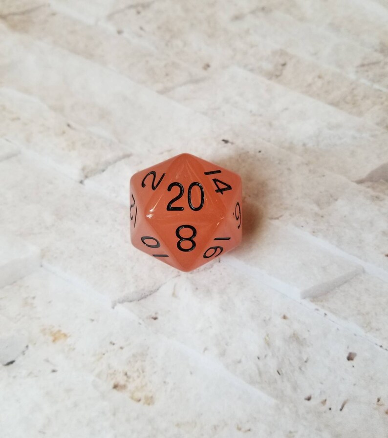 Glow Orange 35mm Jumbo D20 Orange Glow in the Dark D20 With - Etsy