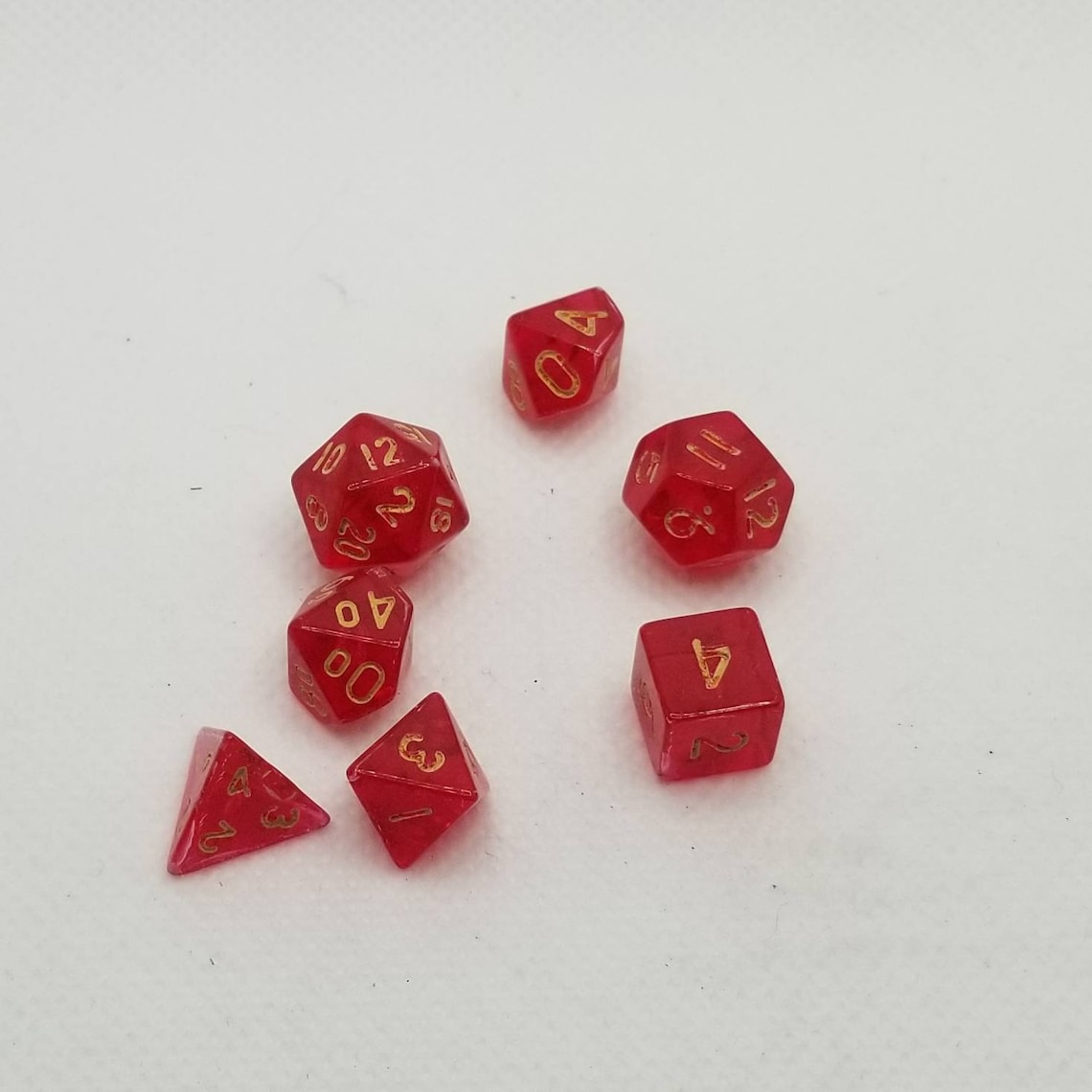 Translucent Red 10mm Mini Dnd Dice Polyhedral Gaming Dice - Etsy