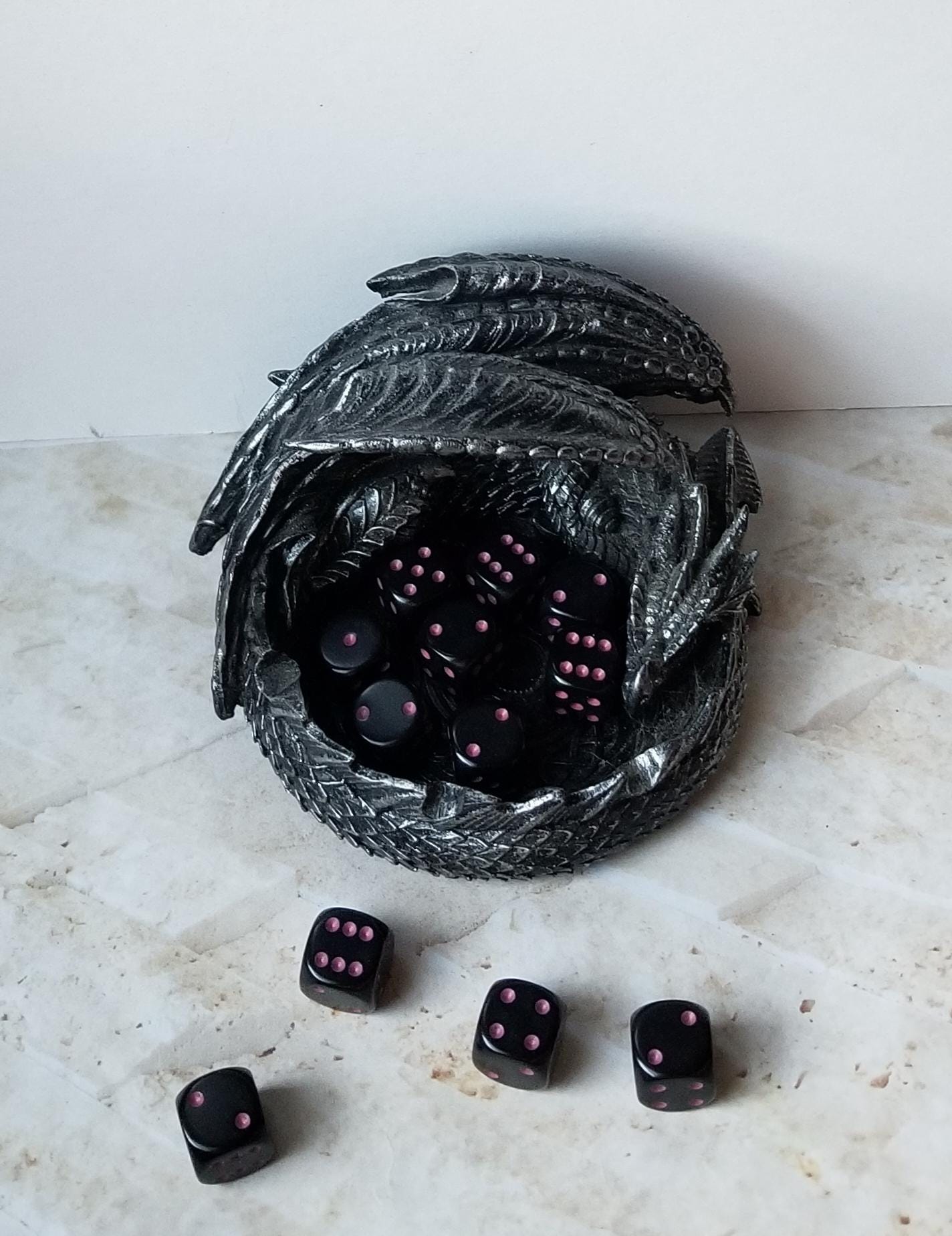 Single Chessex Black and Pink D6 Die, Extra 16mm D6 Dnd Dice, Ornate ...