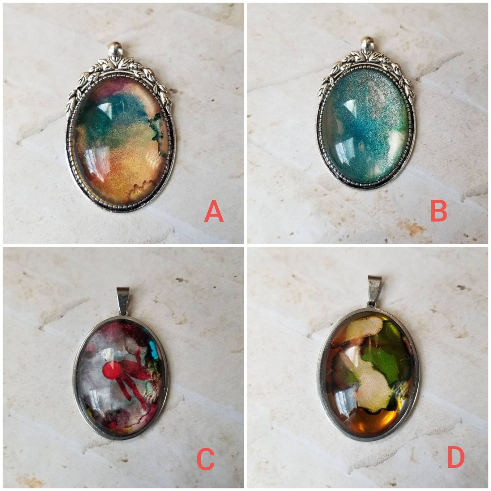 Alcohol Ink Art Jewelry Alcohol Ink Pendant Alcohol Ink on - Etsy