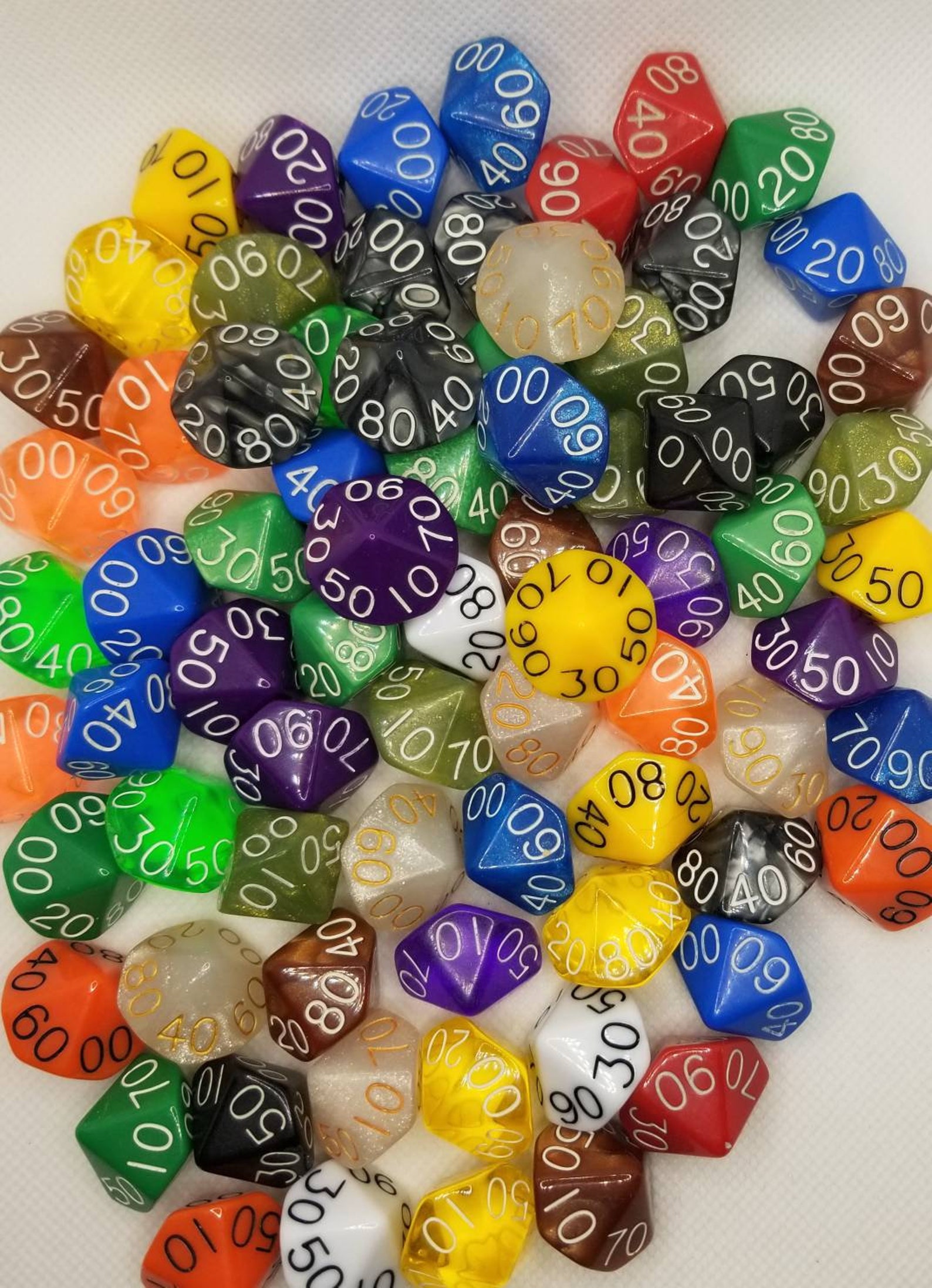ONE Individual D10% Dnd Die Polyhedral Gaming Die Dnd Dice - Etsy