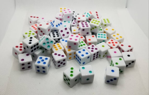 Individual Extra 16mm D6 Dnd Die White With Colored Pips - Etsy