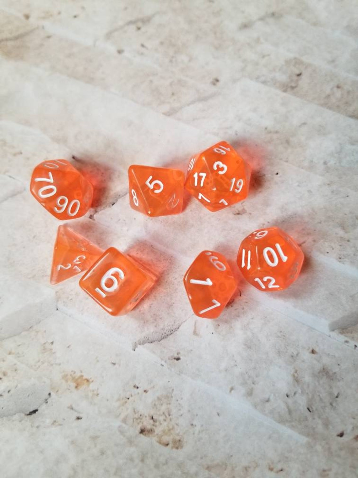 Translucent Orange 16mm Dnd Dice Polyhedral Gaming Dice Dnd - Etsy