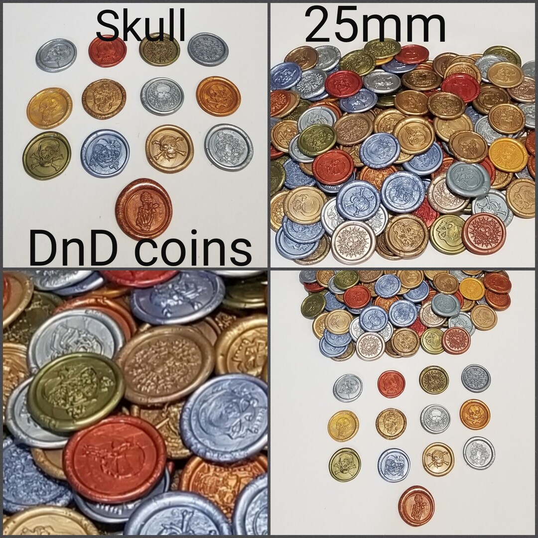 Wax Seal DND Coins Skull Wax Seals Dnd Coins Dnd Counters - Etsy