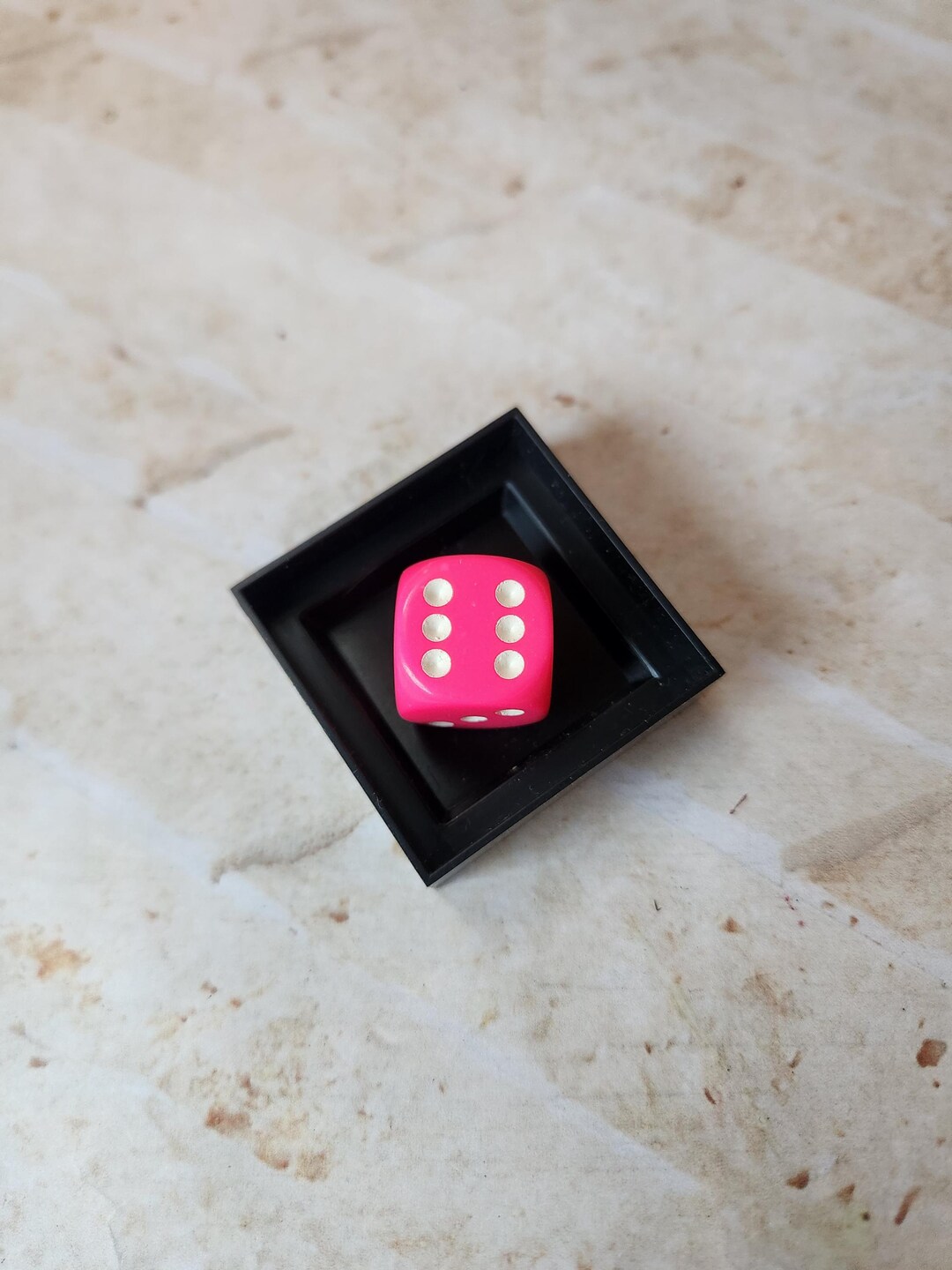 Single Chessex Pink and White D6 Die, Extra 16mm D6 Dnd Dice, Ornate ...