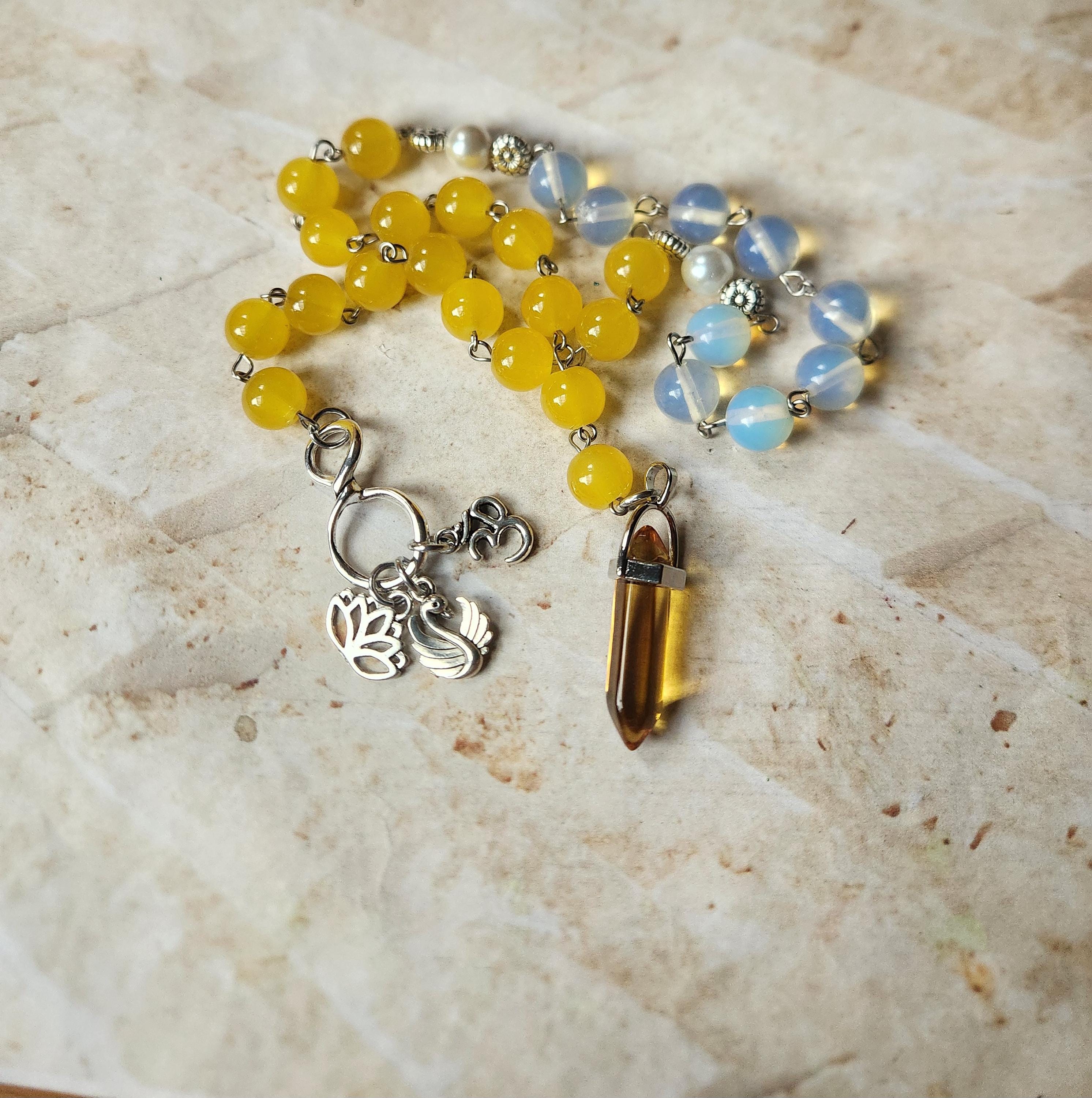 Brahma Prayer Beads, Hindu God Prayer Beads, Hand-wired, Beautiful ...