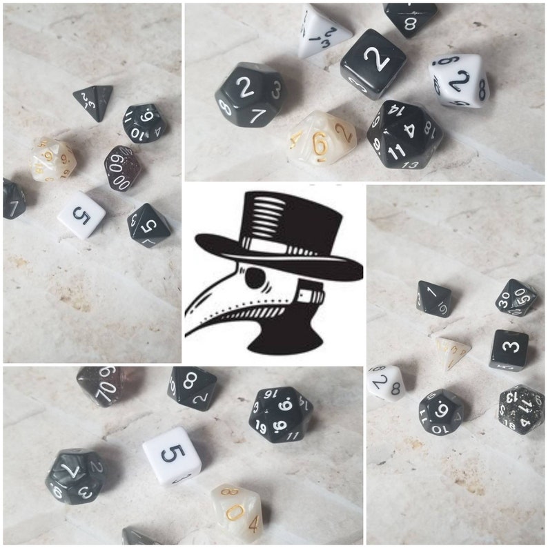 Plague Doctor 16mm dnd dice sets dnd dice sets themed hand | Etsy