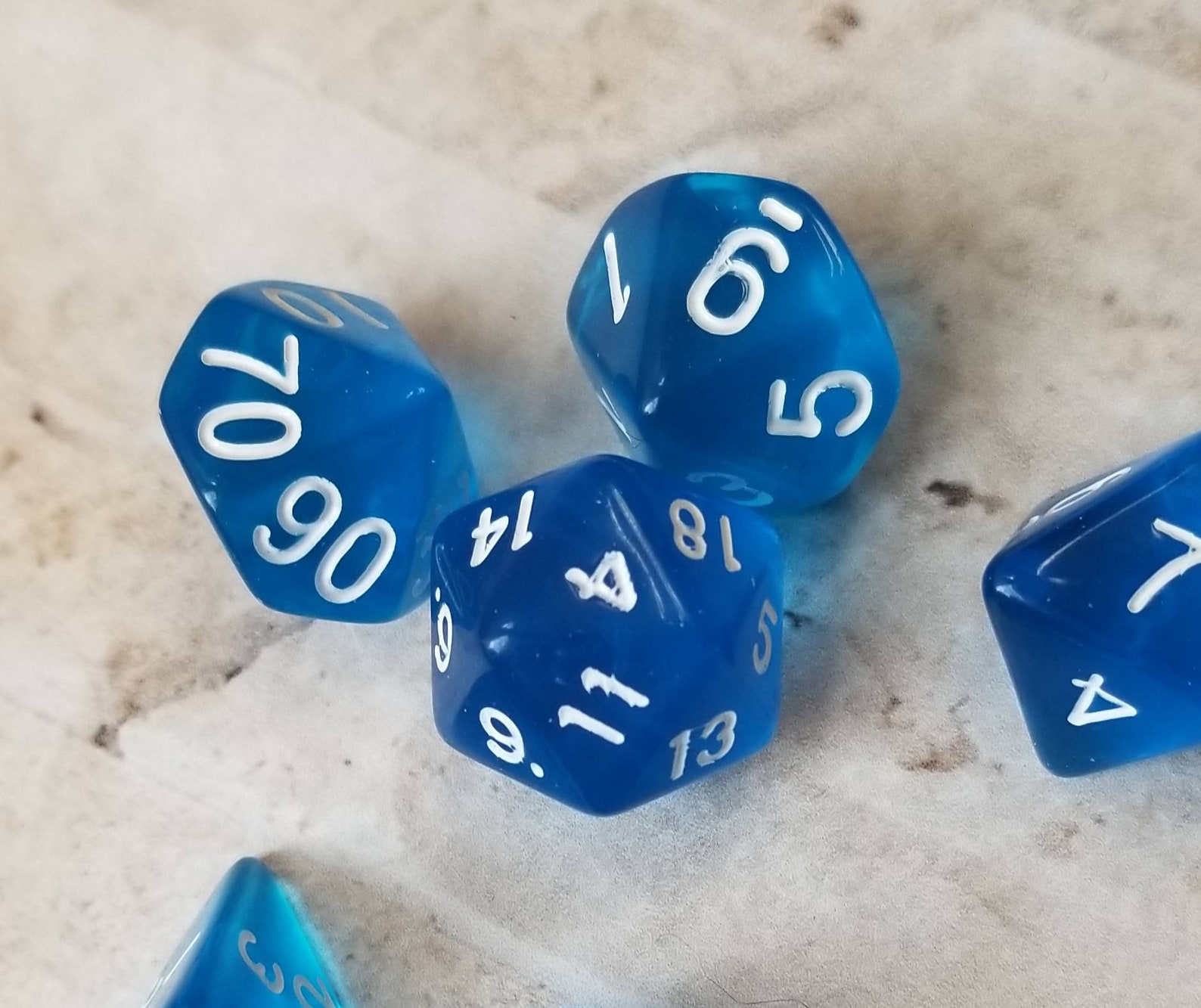 Translucent Blue 16mm Dnd Dice, Polyhedral Gaming Dice, Dnd Dice Set ...