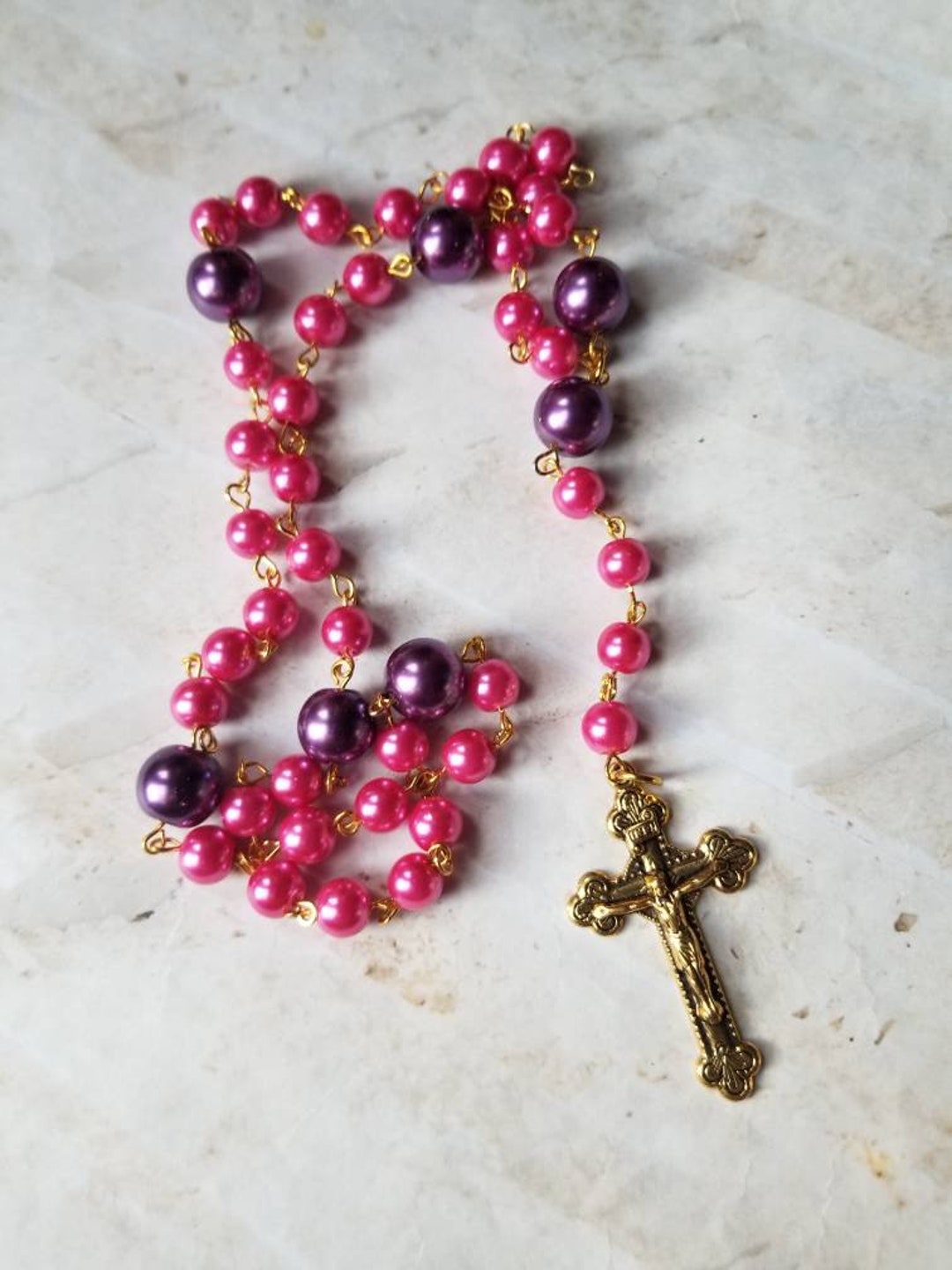Prayer Beads, Lutheran Rosary, Lutheran Prayer Beads, Gold Toned, Hot ...