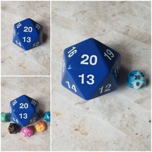 Super Mega Jumbo 55mm D20 Blue D20 Oversized D20 Extra - Etsy
