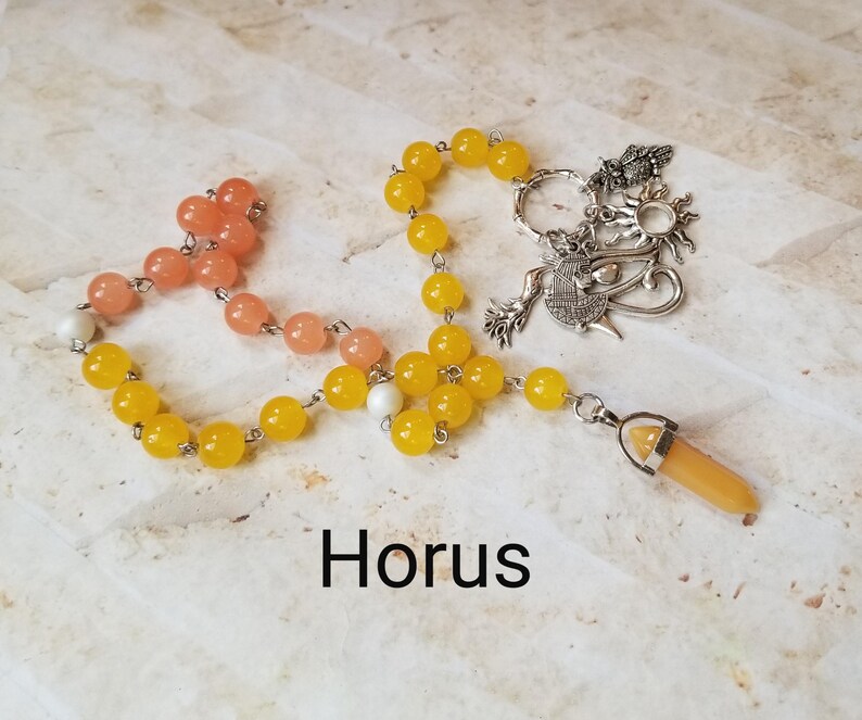 Horus Prayer Beads, Egyptian God Prayer Beads, Hand-wired, Beautiful ...
