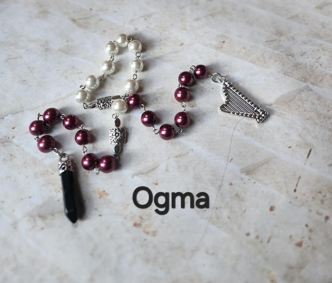 Ogma Prayer Beads, Celtic Deity Prayer Beads, Hand-wired, Beautiful ...