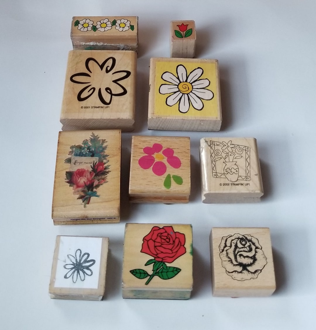 Rubber Stamps Flower Rubber Stamps Rubber Stamps for Crafts - Etsy