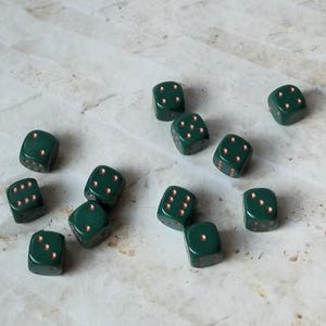 Single Chessex Dusty Green and Copper D6 Die, Extra 16mm D6 Dnd Dice ...