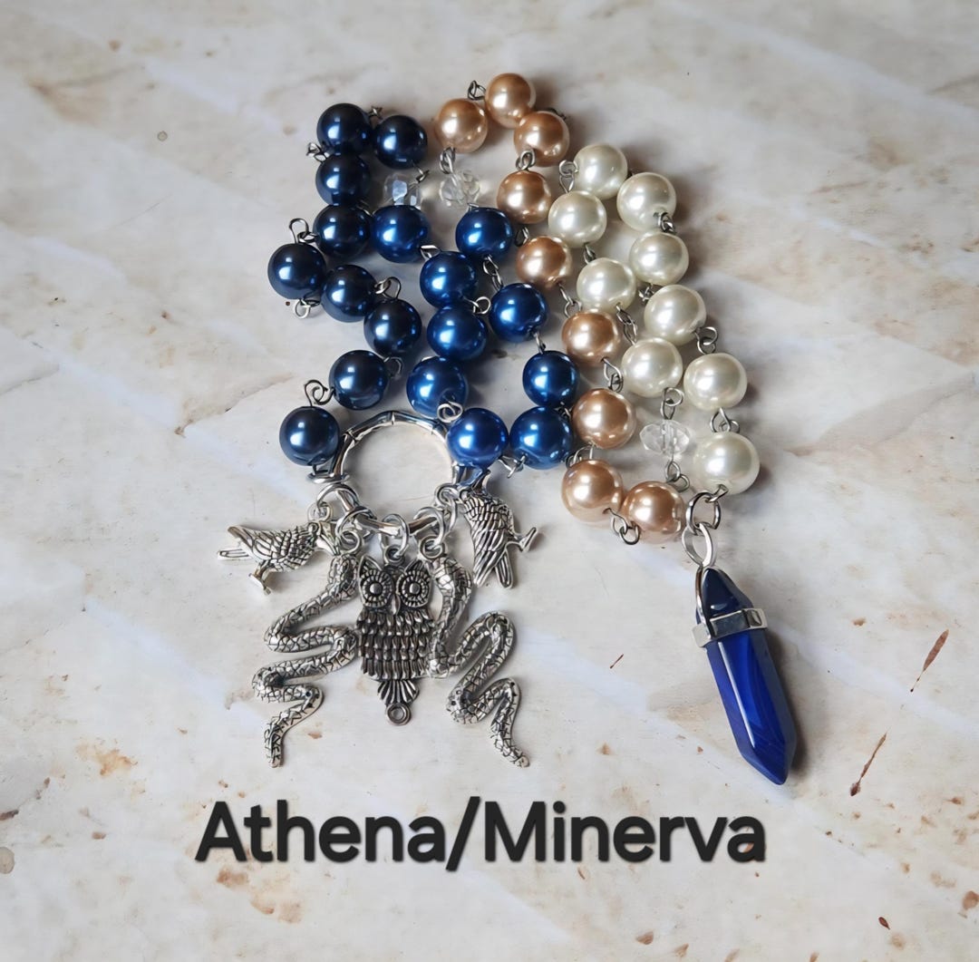 Athena Prayer Beads, Goddess Prayer Beads, Hand-wired, Beautiful Beads ...
