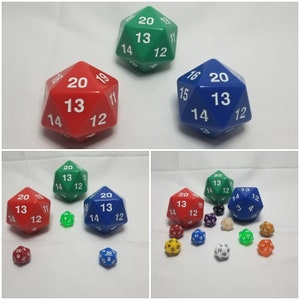 Super Mega Jumbo 55mm D20 Blue D20 Oversized D20 Extra - Etsy