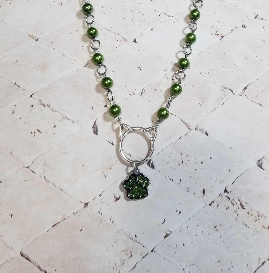 Kitten Day Collar, Discreet Day Collar, Glass Beads, BDSM Collar, O ...