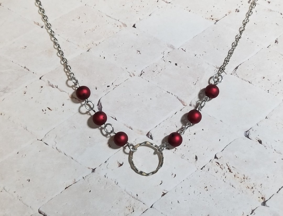 Sub Day Collar, Discreet Day Collar, Glass Beads, BDSM Collar, O Ring ...