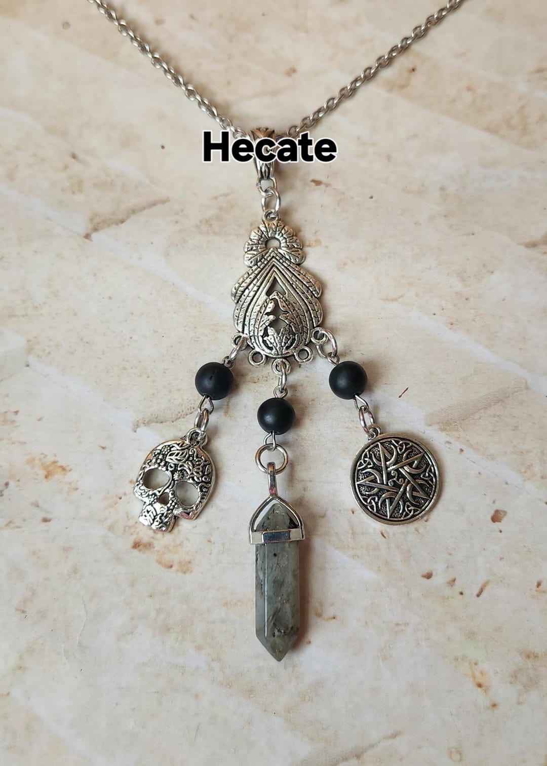 Hecate Goddess Pendant, Goddess Jewelry, Stainless Steel Chain ...