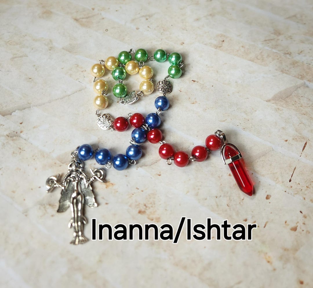 Inanna or Ishtar Prayer Beads, Goddess Prayer Beads, Hand-wired ...