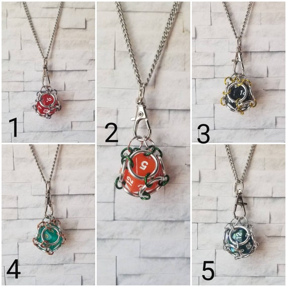 Captive Dice Jewelry Removable D20 Necklace Dice Jail - Etsy UK