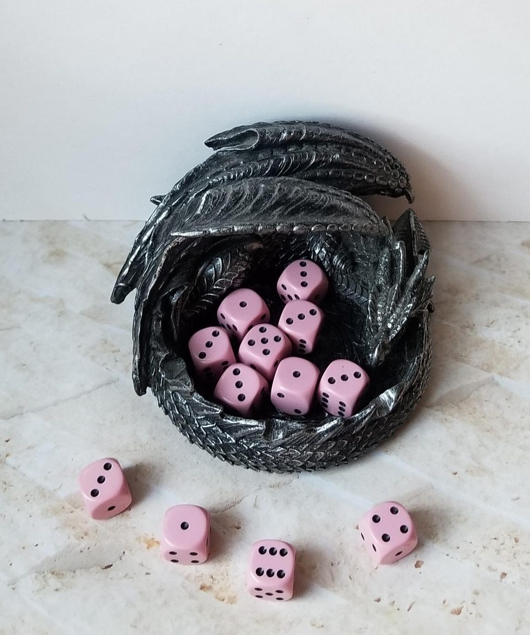 Single Chessex Pastel Pink and Black D6 Die, Extra 16mm D6 Dnd Dice ...