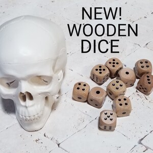 One Wooden Dnd 16mm D6 Die, Polyhedral Gaming Dice, Dnd Dice, RPG Dice ...