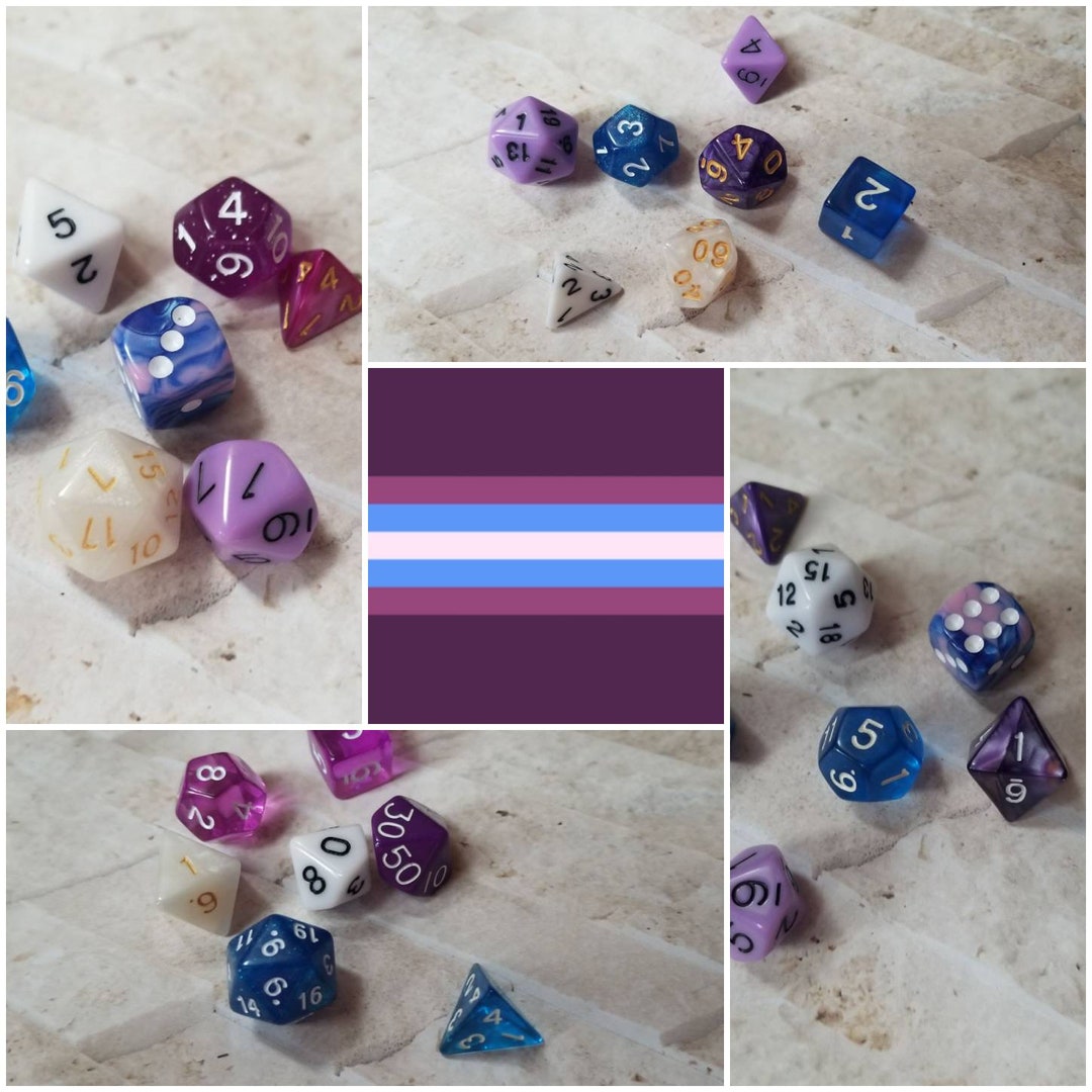 Gender Nonconforming Flag 16mm Dnd Dice, Hand Chosen, Curated Set of ...