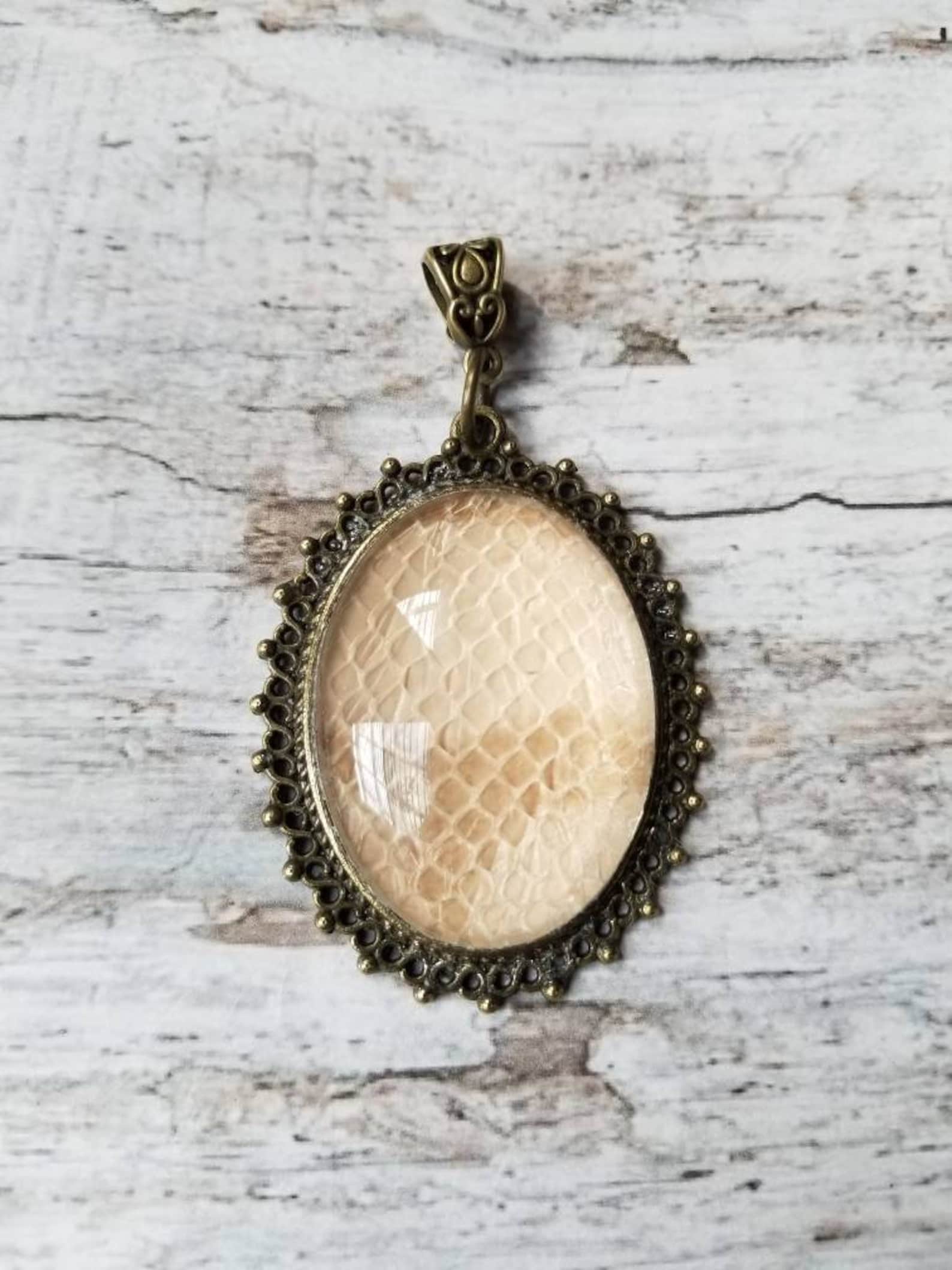 Snake Shed Jewelry, Snake Shed Pendant, Snakeskin Necklace, Cruelty ...