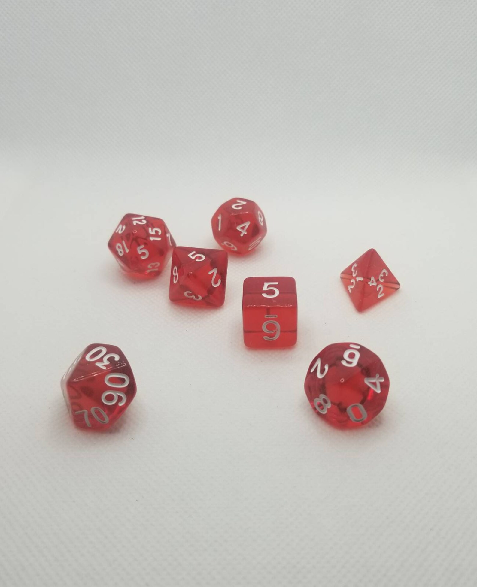 Translucent red 16mm dnd dice polyhedral gaming dice DnD | Etsy