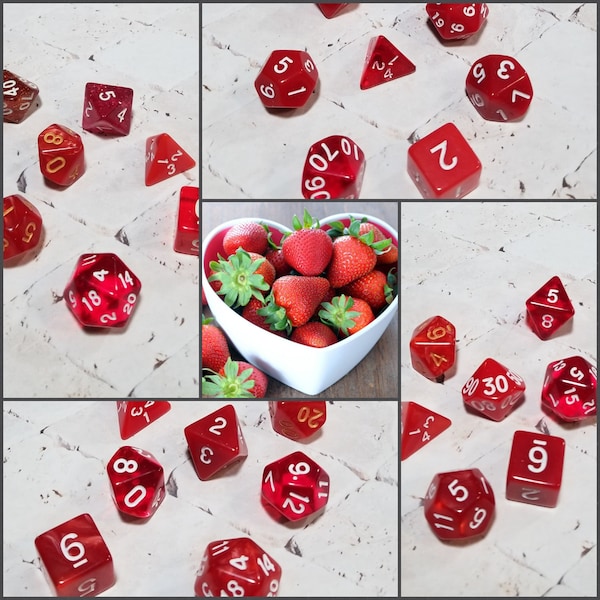 Strawberry Dice - Etsy