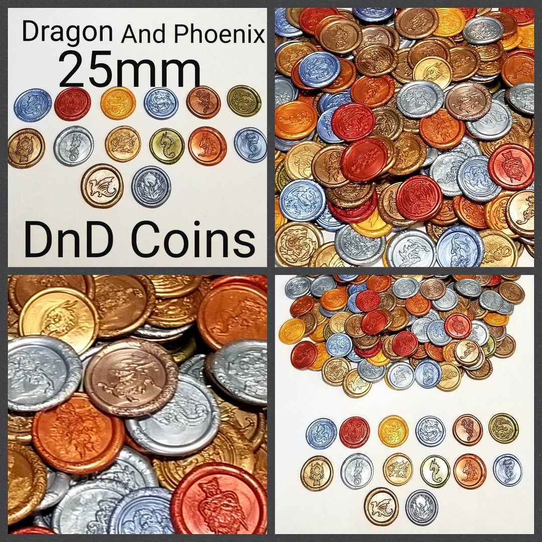 Wax Seal DND Coins Dragon and Phoenix Wax Seals Dnd Coins - Etsy