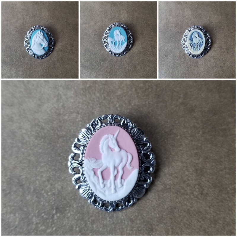 Blue Cameo Horse Pendant - Etsy