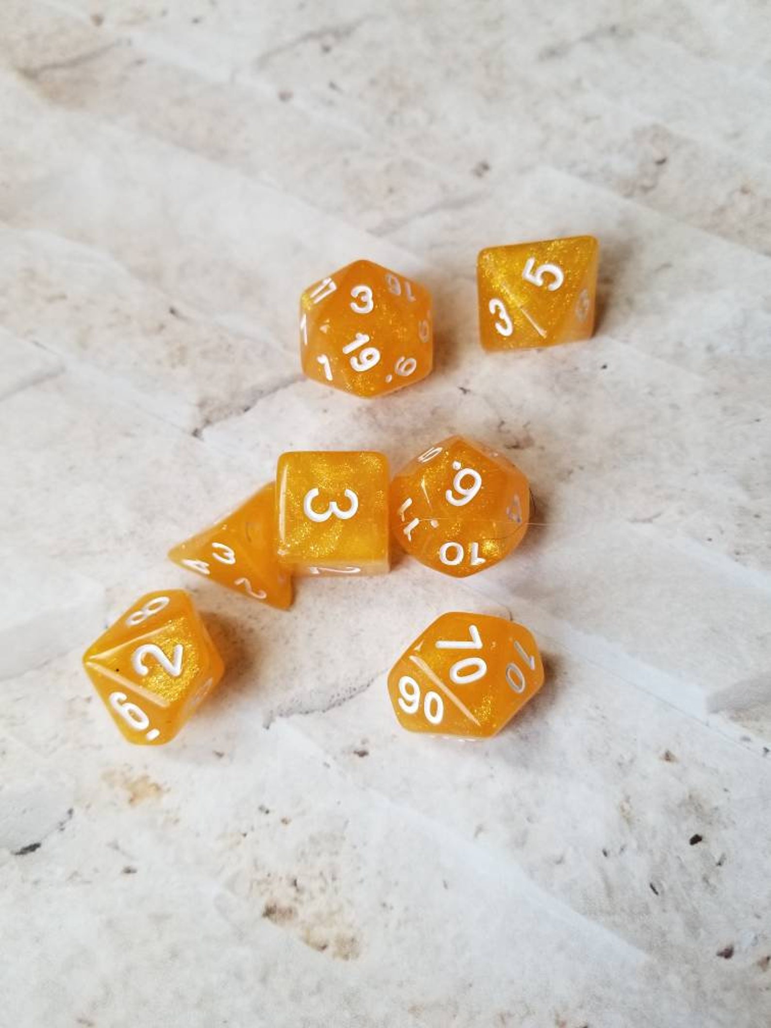 Glittery Pearl Butterscotch Yellow 16mm Dnd Dicegaming Dice - Etsy