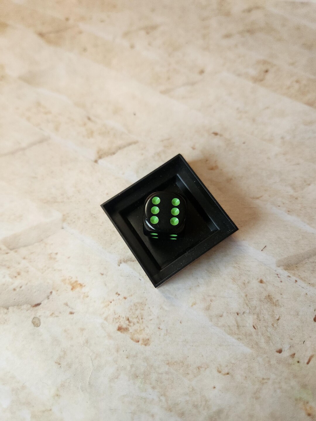 Single Chessex Black and Green D6 Die, Extra 16mm D6 Dnd Dice, Ornate ...