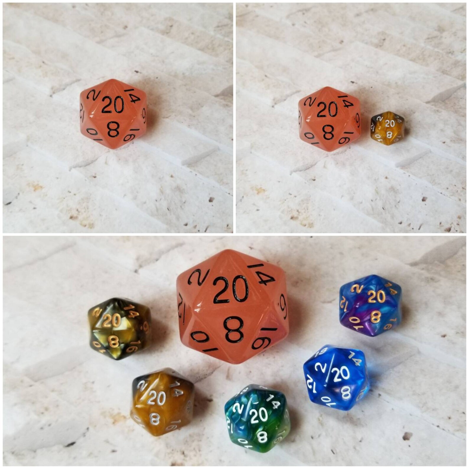 Glow Orange 35mm Jumbo D20 Orange Glow in the Dark D20 With - Etsy