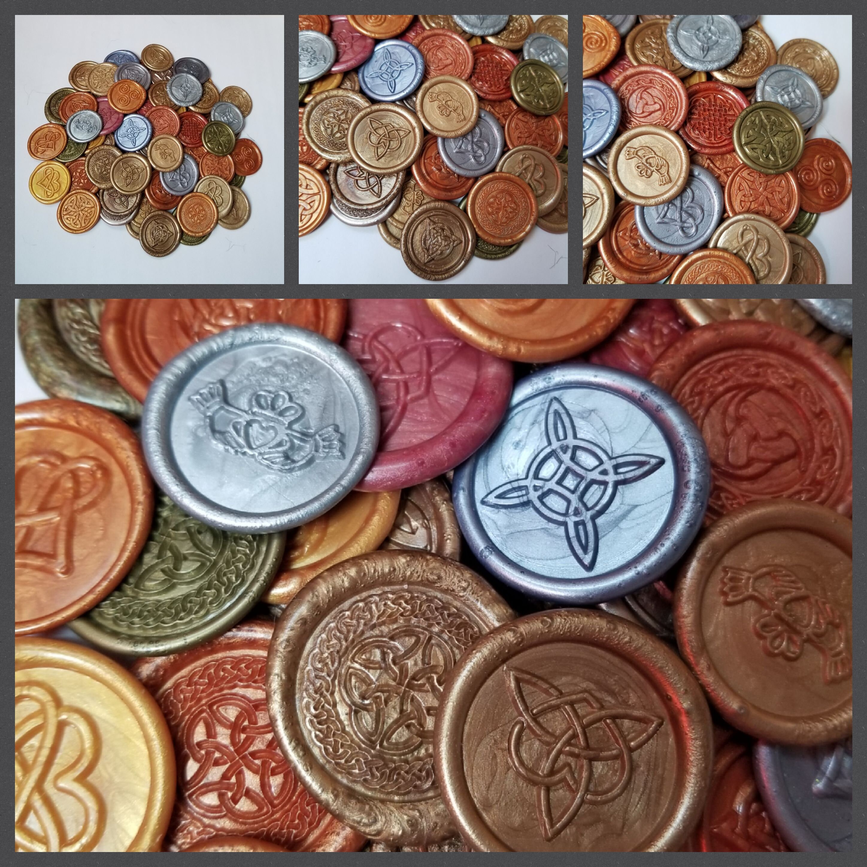 Wax Seal DND Coins, Norse and Celtic Wax Seals, Dnd Coins, Dnd Counters ...