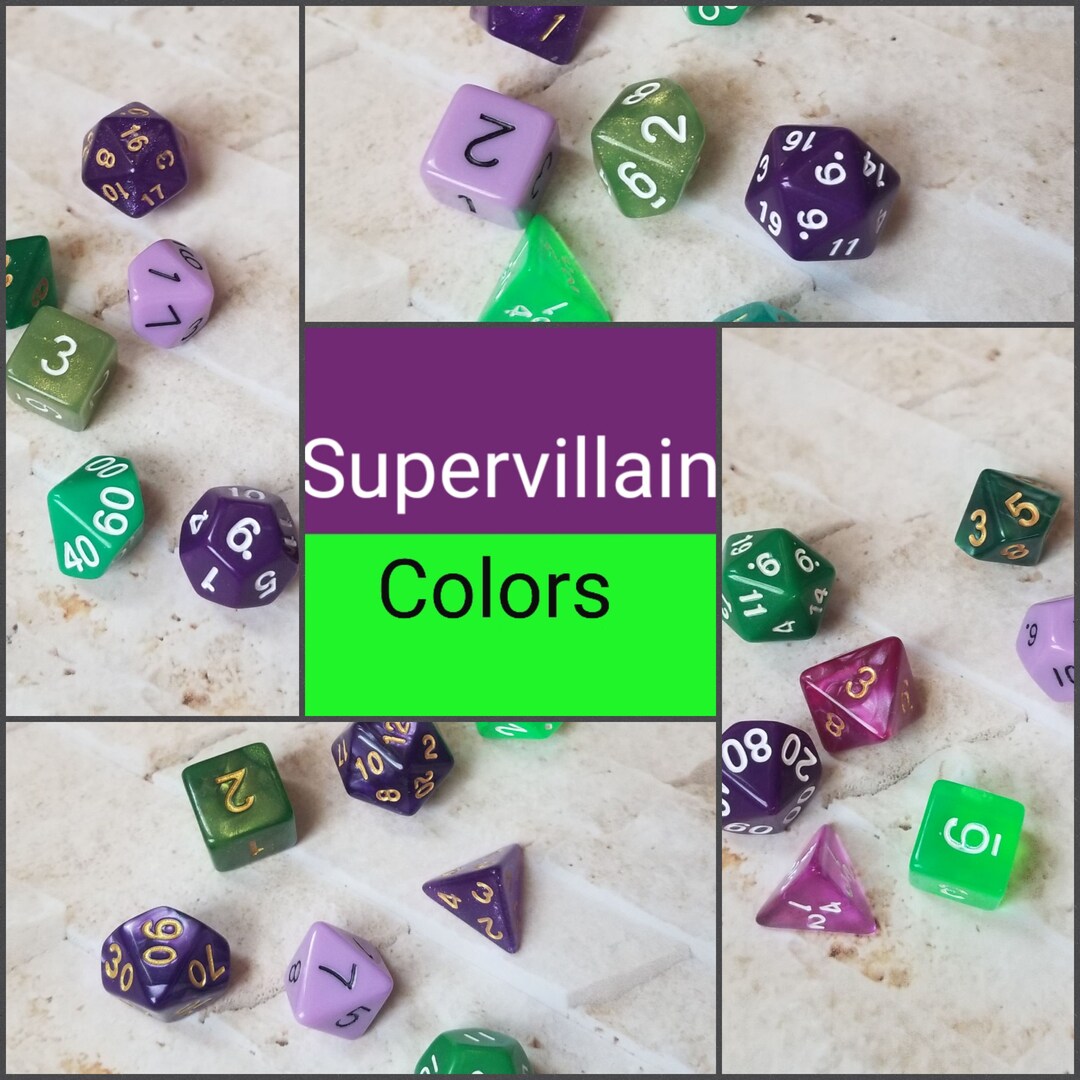Supervillain Colors Supervillain 16mm Dnd Dice Sets Dice - Etsy