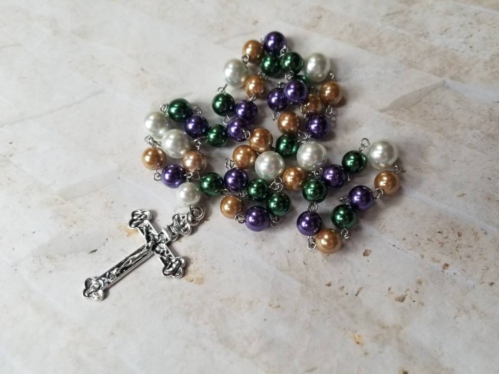 Lutheran Mardi Gras Lutheran Prayer Beads, Lutheran, Stainless Steel ...