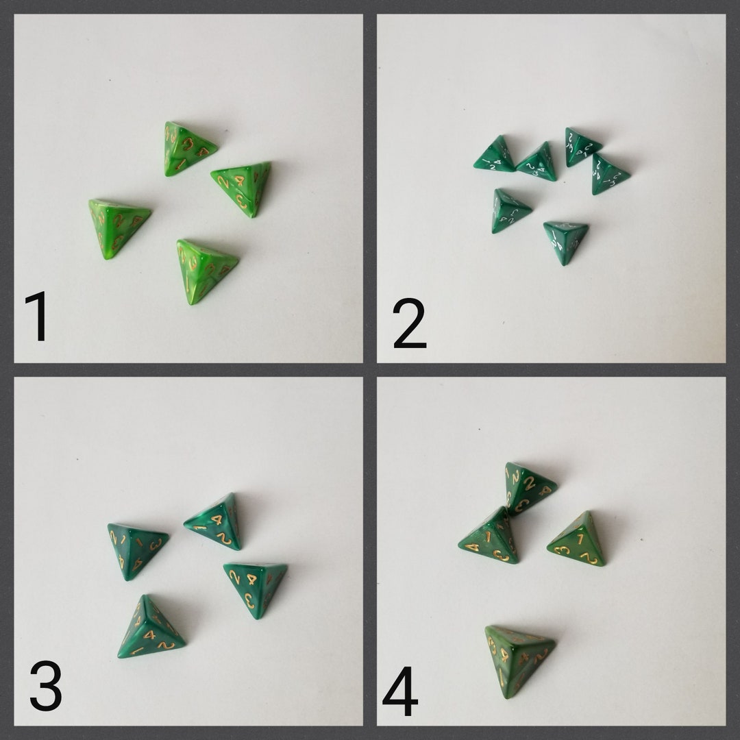 Individual D4 Die, ONE Single D4 Dnd Die, Polyhedral Gaming Dice, Dnd ...