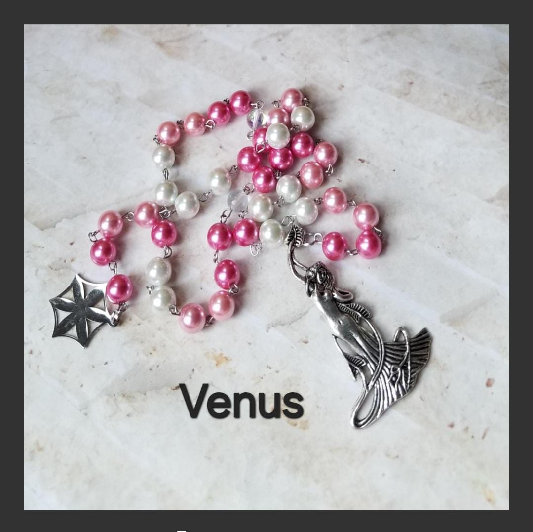 Venus Prayer Beads, Goddess Prayer Beads, Hand-wired, Beautiful Beads ...