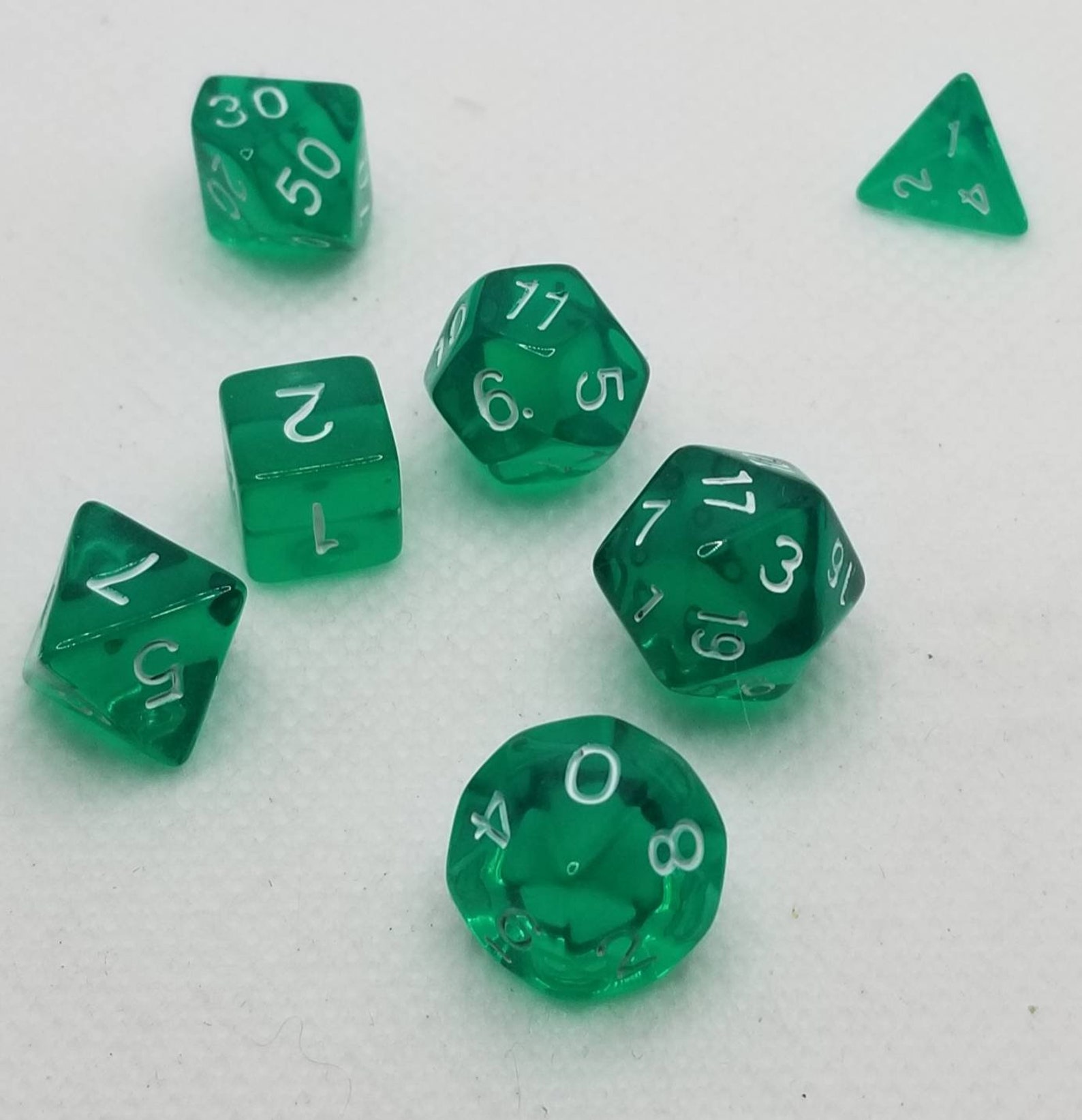 Translucent Green 10mm Mini Dnd Dice Polyhedral Gaming Dice | Etsy