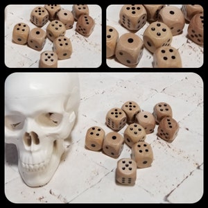 One Wooden Dnd 16mm D6 Die, Polyhedral Gaming Dice, Dnd Dice, RPG Dice ...