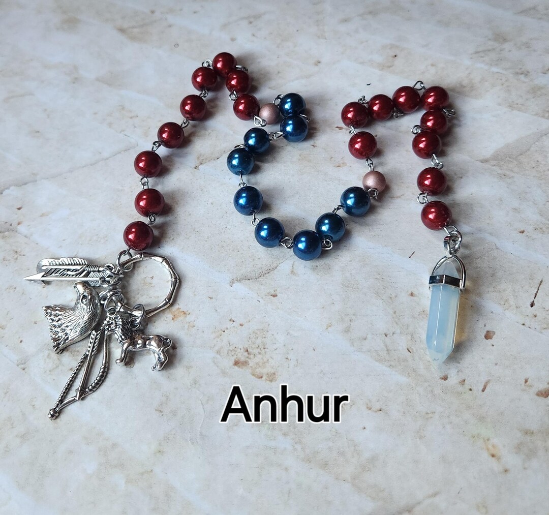 Anhur Prayer Beads, Egyptian God Prayer Beads, Hand-wired, Beautiful ...