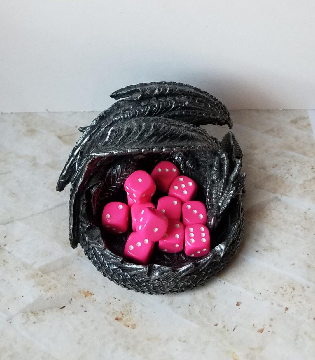 Single Chessex Pink and White D6 Die, Extra 16mm D6 Dnd Dice, Ornate ...