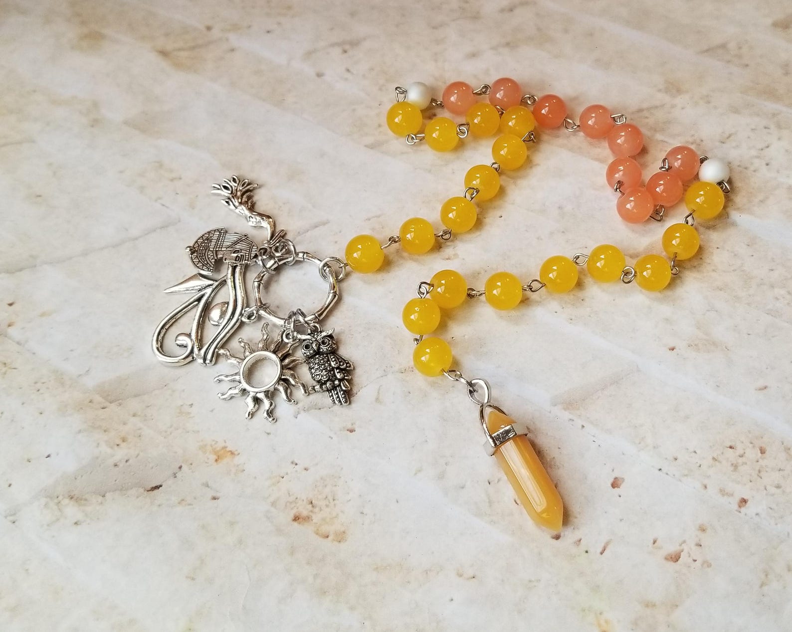 Horus Prayer Beads, Egyptian God Prayer Beads, Hand-wired, Beautiful ...