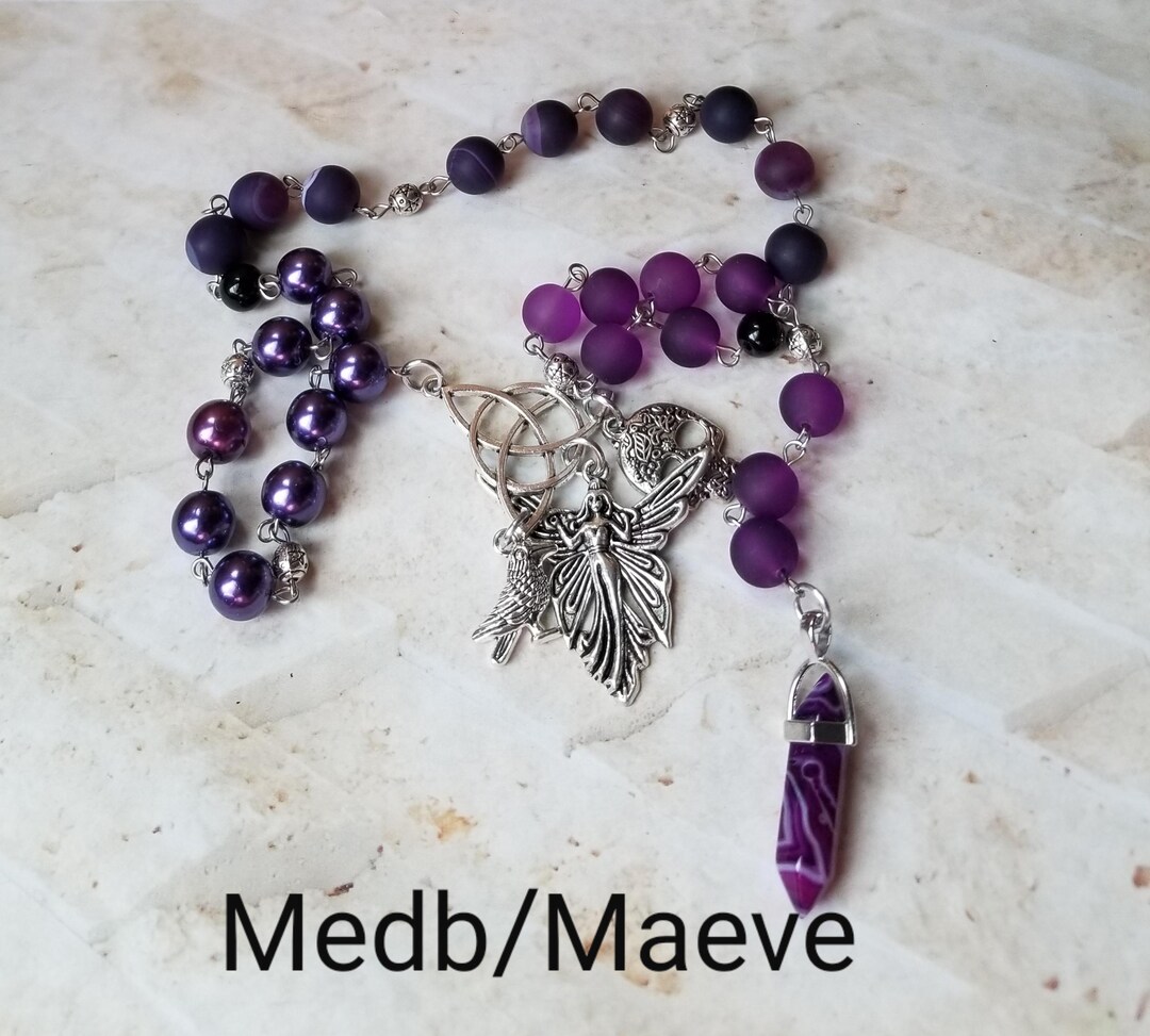 Medb or Maeve Prayer Beads, Goddess Prayer Beads, Hand-wired, Beautiful ...